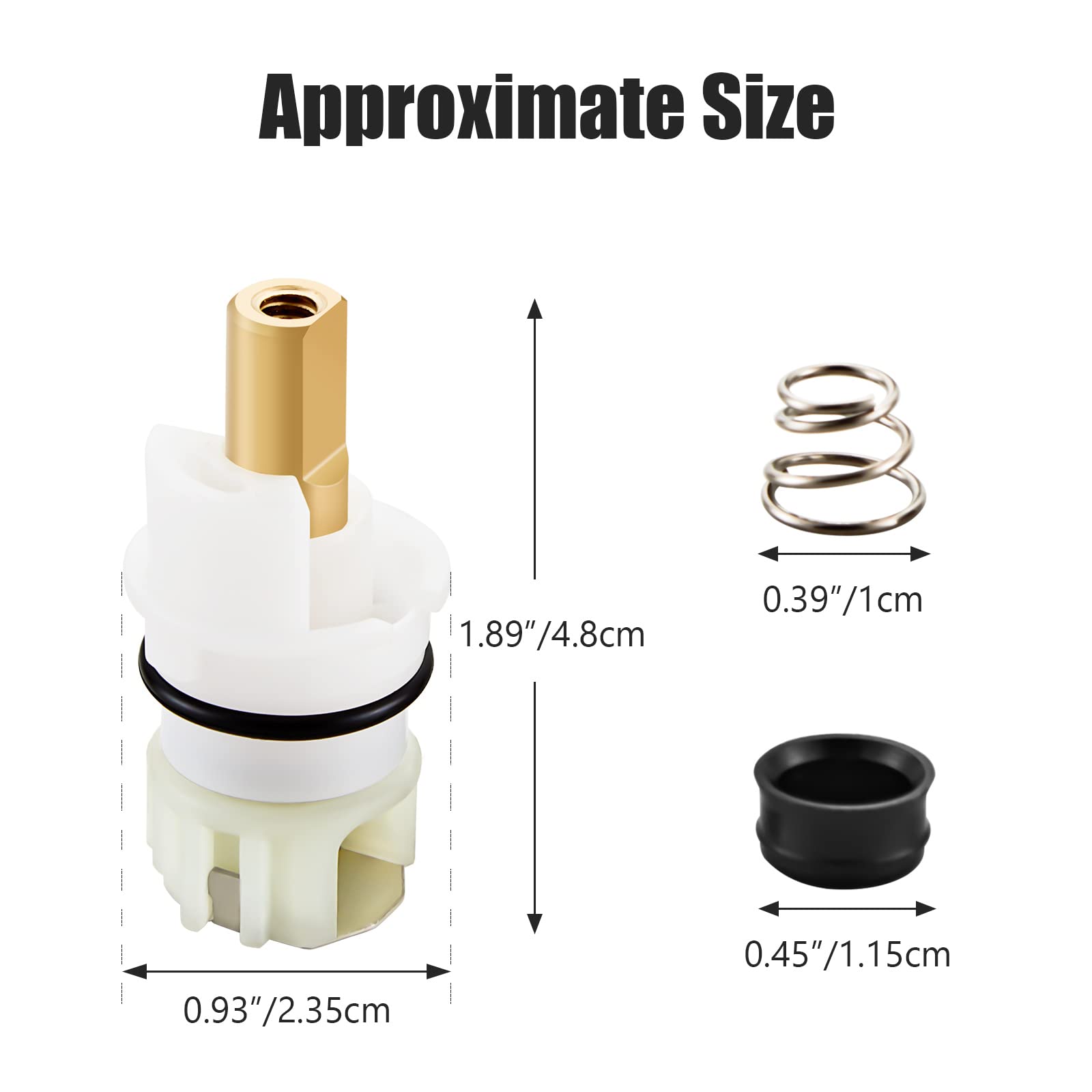 RP25513 Faucet Stem Replacement for Delta two handle Faucet Repair Kit with RP24096 cartridge RP4993 Seat and Spring RP24097 Turn stop1/4, 2 pack