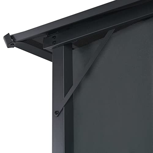 Tidyard Gazebo with Curtain Aluminum 13.1'x9.8'x8.5' Black for Patio Outdoor, Wedding, BBQ, Camping, Lawn