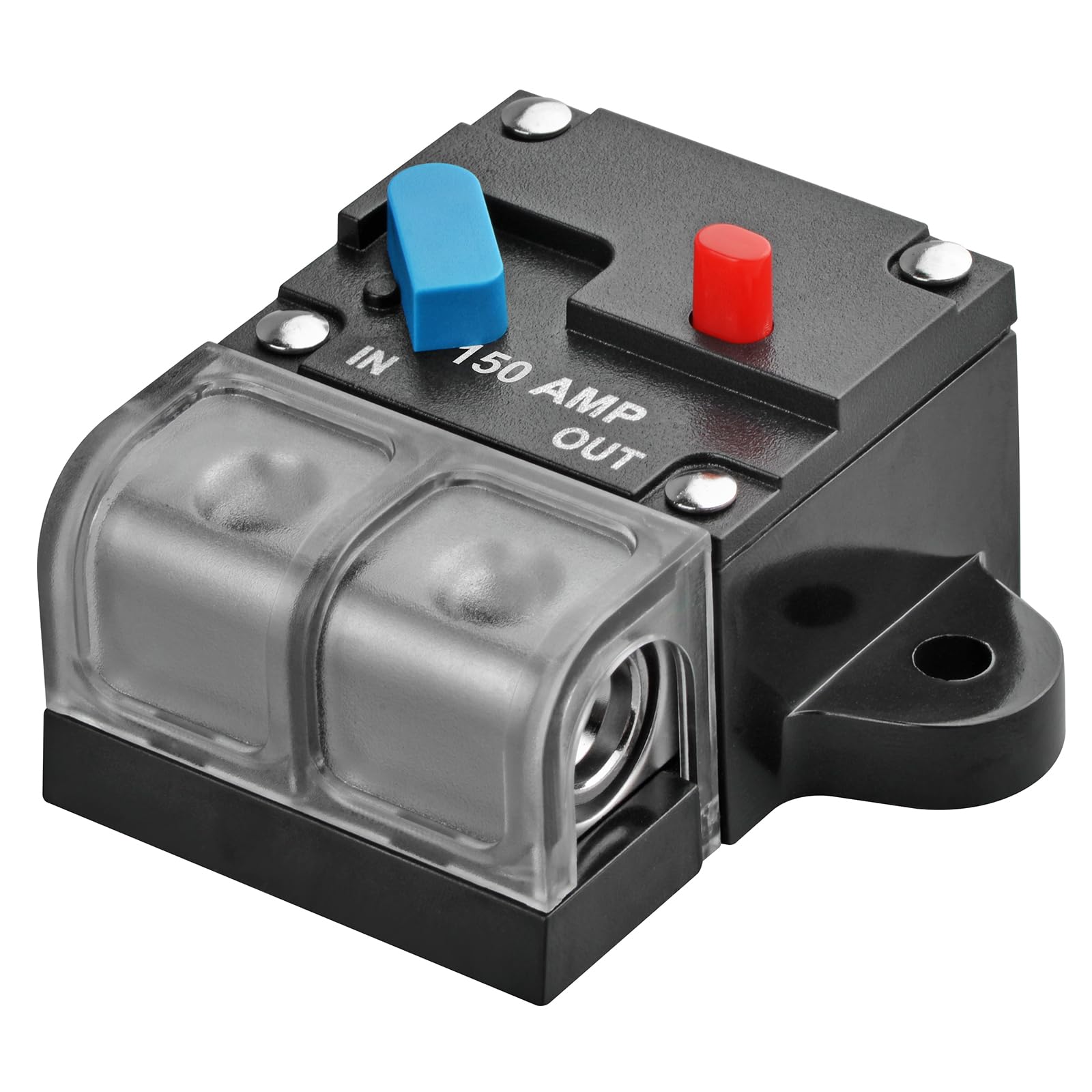 Snlazp 150 Amp Circuit Breaker Resettable Circuit Breaker Manual Reset Switch Button for RVs Trolling Boat Marine Truck Vehicles Stereo Audio Electronic Battery Solar System, 12V-24VDC (150A)