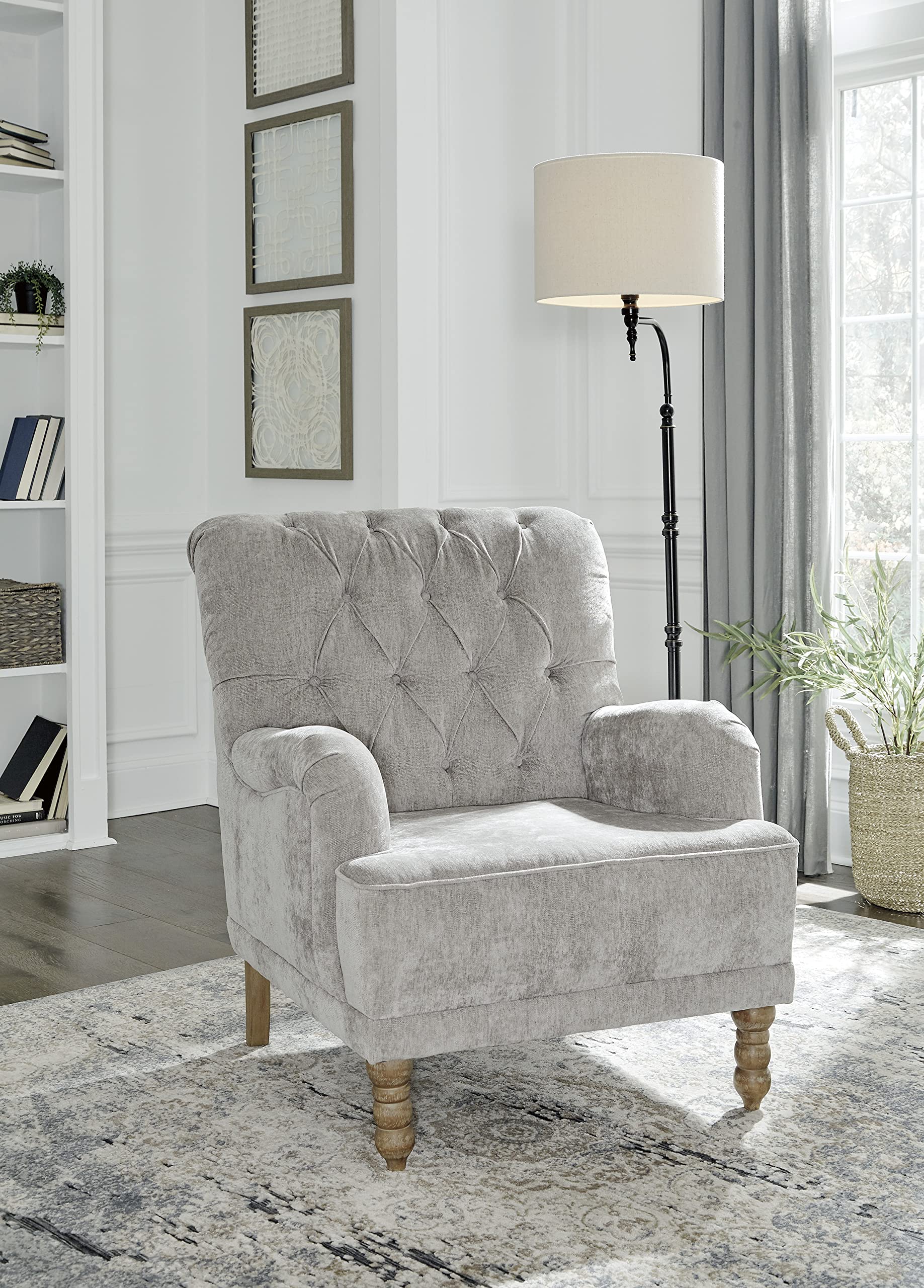Signature Design by Ashley Dinara Accent Chair, Light Gray