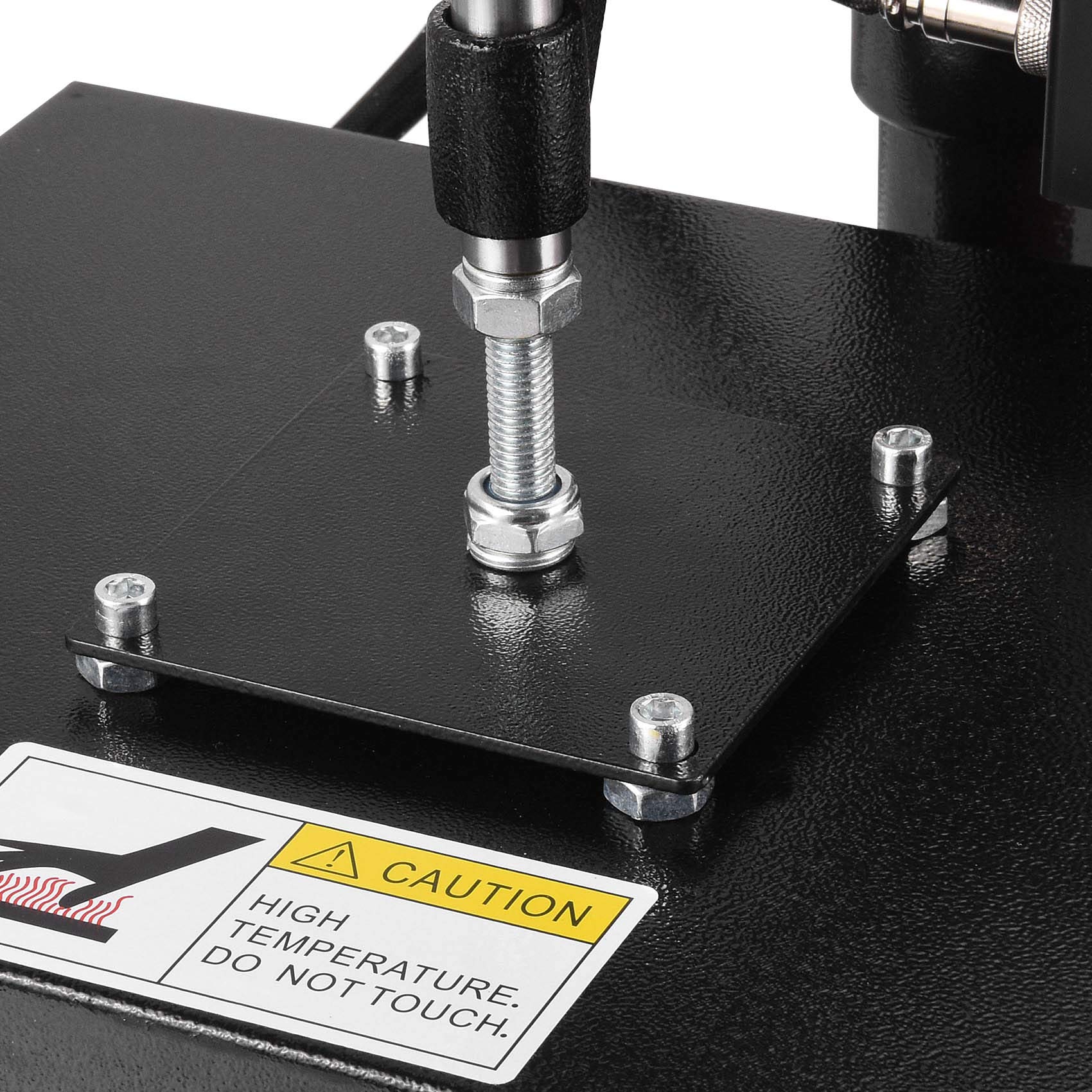 Seeutek Heat Press 12" X 10" Professional Heat Transfer Digital Sublimation Machine 360 Degree Swing Away for T Shirts with Bonus 2 Teflon Sheet