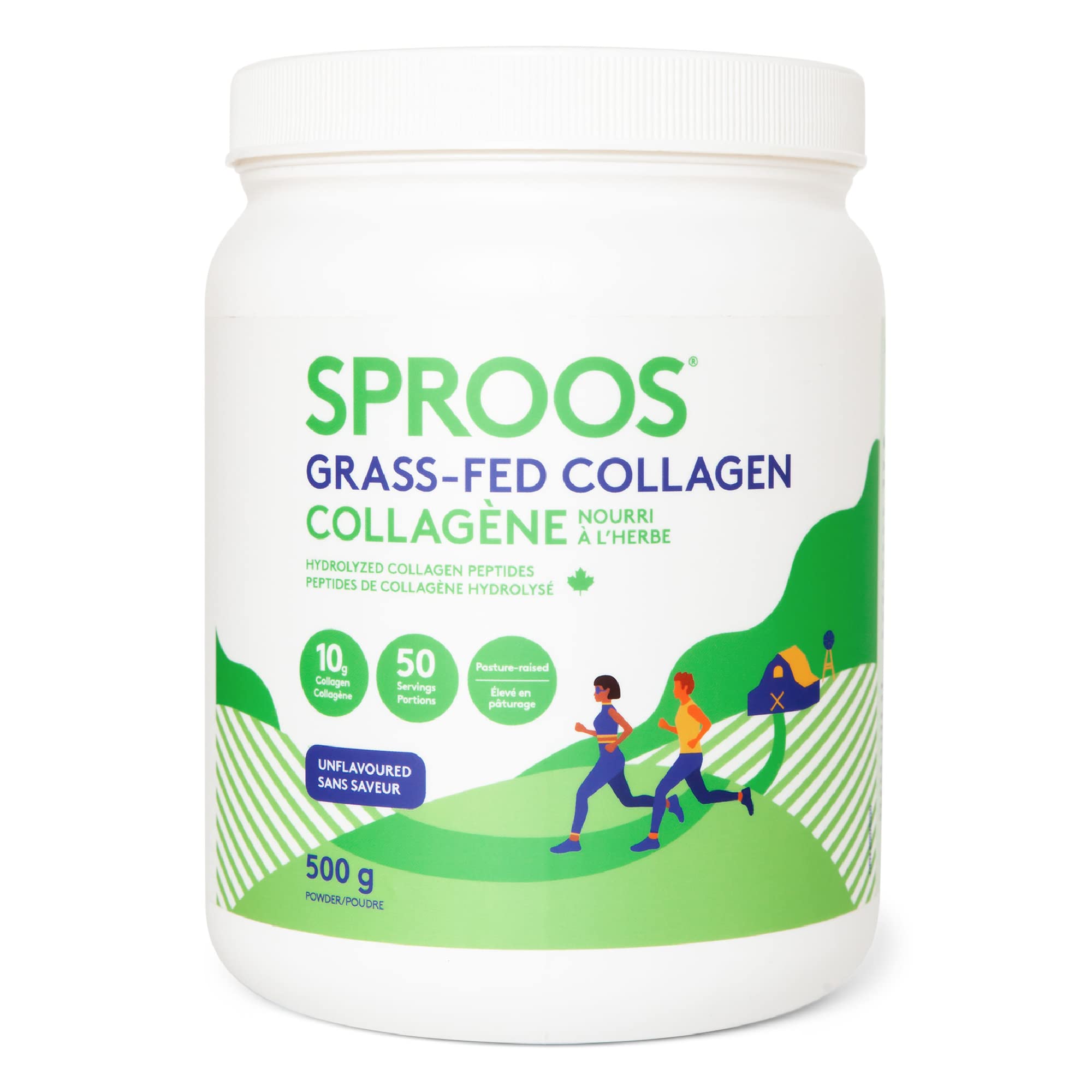 SPROOS Premium Grass-Fed Collagen Peptide Powder | Pasture-Raised, Non-GMO and Gluten-Free | Unflavored and Odorless (Large Tub)
