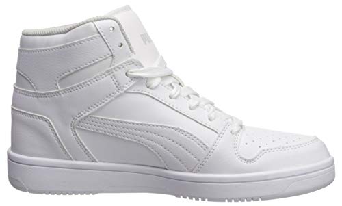 PUMA Rebound Layup Synthetic Leather (Big Kid) Puma White/Gray Violet 6.5 Big Kid M