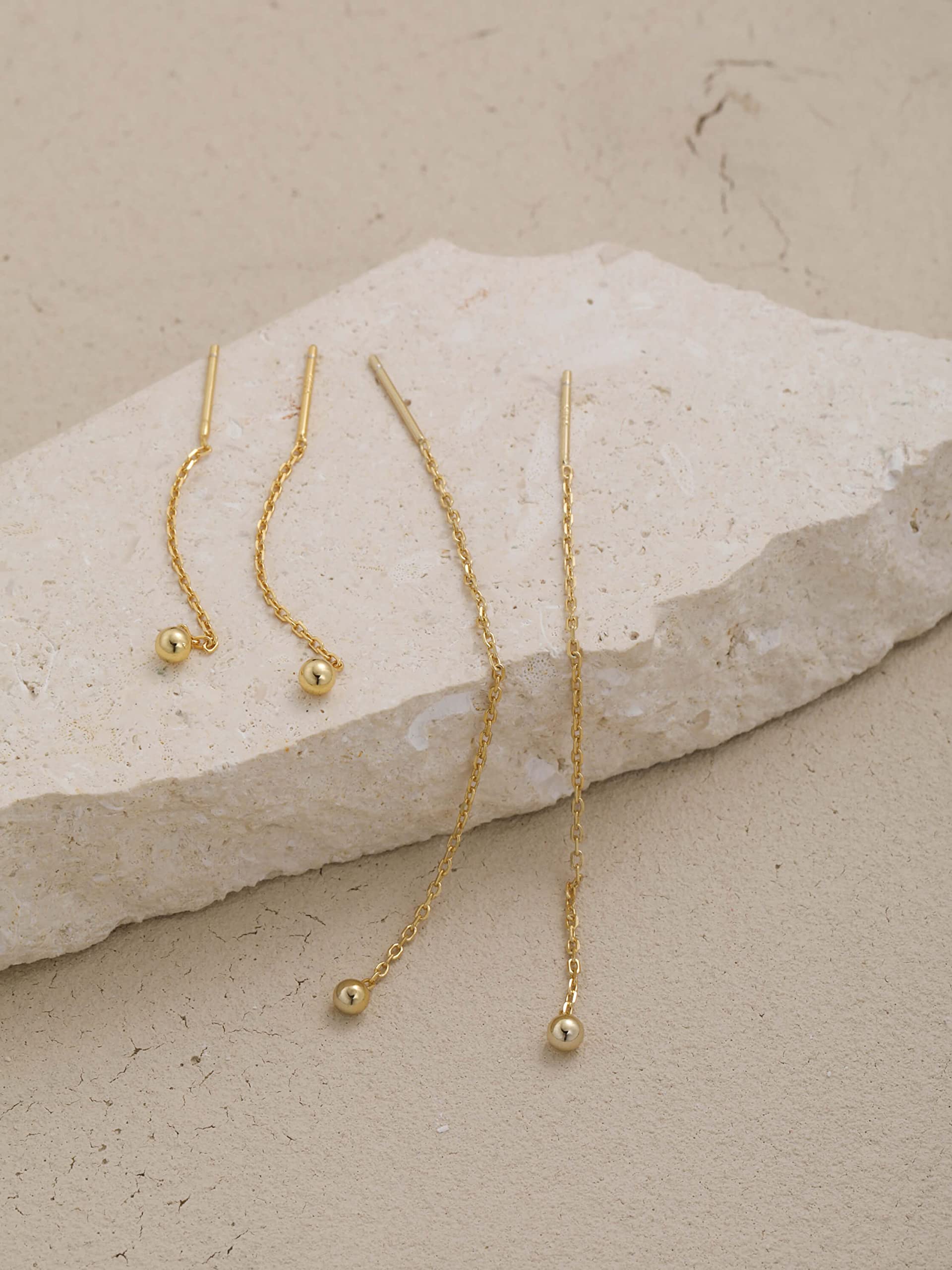 S.Leaf Threader Earrings for Women Threader Earrings Sterling Silver Chain Earrings Tassel Earrings Gold Earrings for Women 3cm