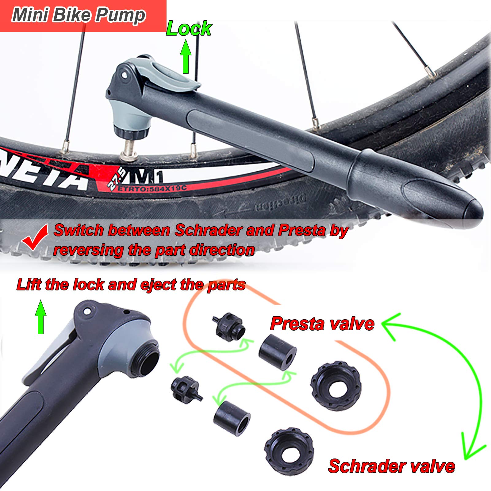 SPROUTER Bicycle Repair Tool Set with Bicycle Frame Bag Triangular Bag Mini Pump, Include Bike Tire Glue Set with Self-adhesive Patches, 16 in 1 Bike Multitool Repair Tool Set and Chain Cleaning Brush