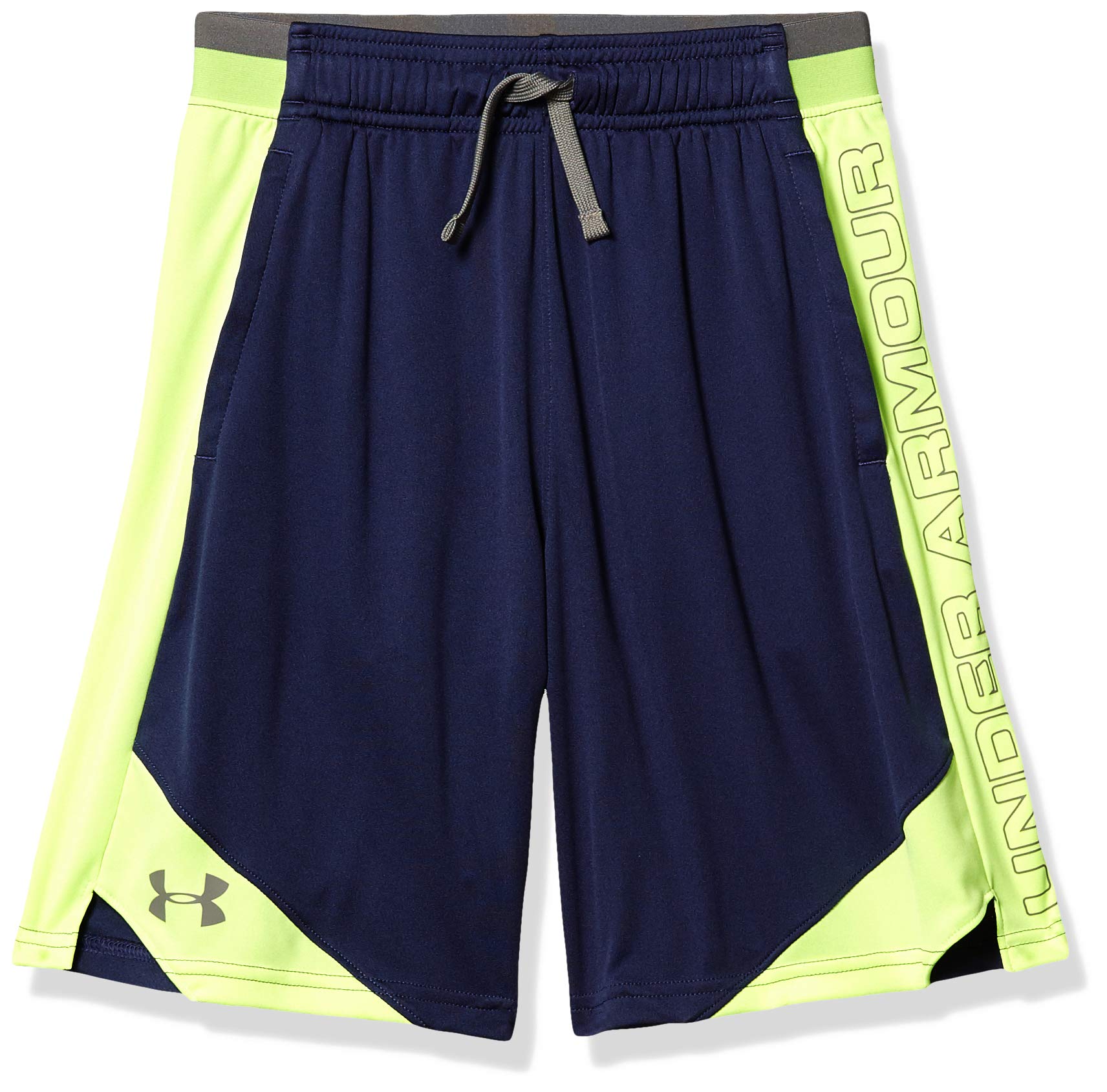 Under Armour Stunt 2.0 Workout Gym Shorts, Blue Ink (498)/X-Ray, Youth Small