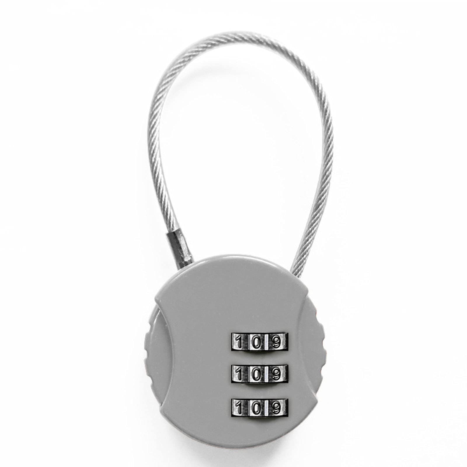Zerlibeaful Combination Padlock 3 Digit Security Lock Travel Outdoor School Bag Lockers Bicycle Mens (Grey, One Size)