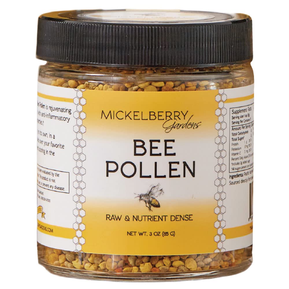 Raw Bee Pollen Granules - Complete Protein Superfood with Vitamins, Minerals & Antioxidants (3 Ounces)