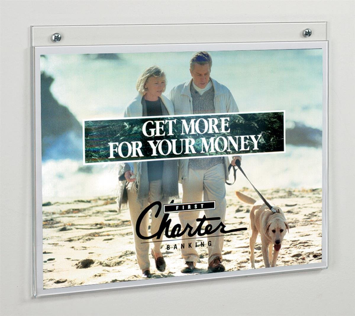 Set of 10, Wall Mount Sign Frame for 11 x 8.5 Posters, Clear Acrylic Holder with Front-Loading Design