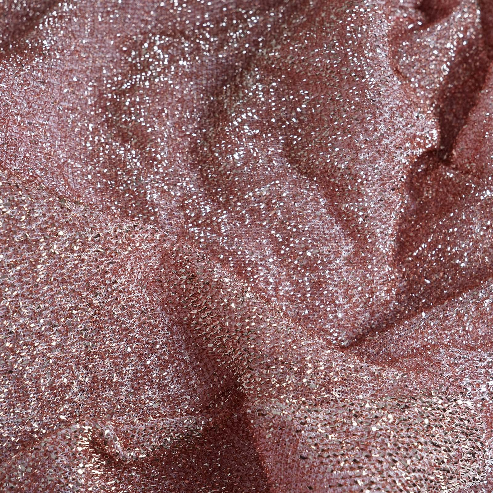 TABLECLOTHSFACTORY Rose Gold Wholesale Stretchy Spandex Tablecover Glitz Tablecloth for Cocktail Table Wedding Restaurant Tablecloth