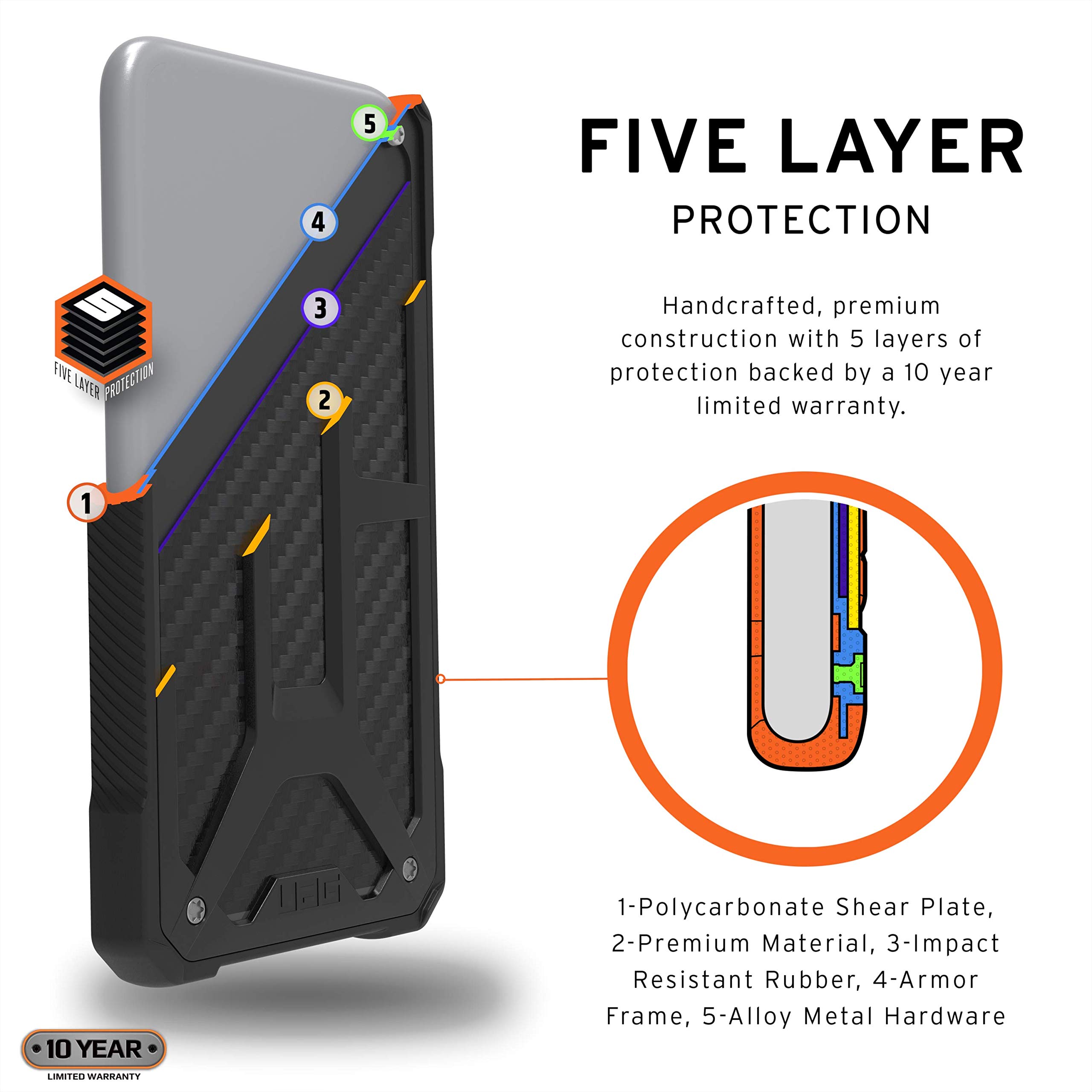 URBAN ARMOR GEAR UAG Designed for iPhone 11 Pro Max [6.5-inch Screen] Monarch Feather-Light Rugged [Carbon Fiber] Military Drop Tested iPhone Case