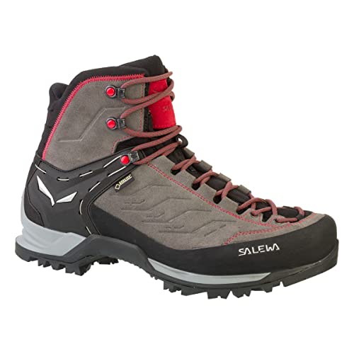 Salewa mens MS Mountain Trainer Mid Gore-TEX High Rise Hiking Shoes, Grey (Charcoal/Papavero), 8 US