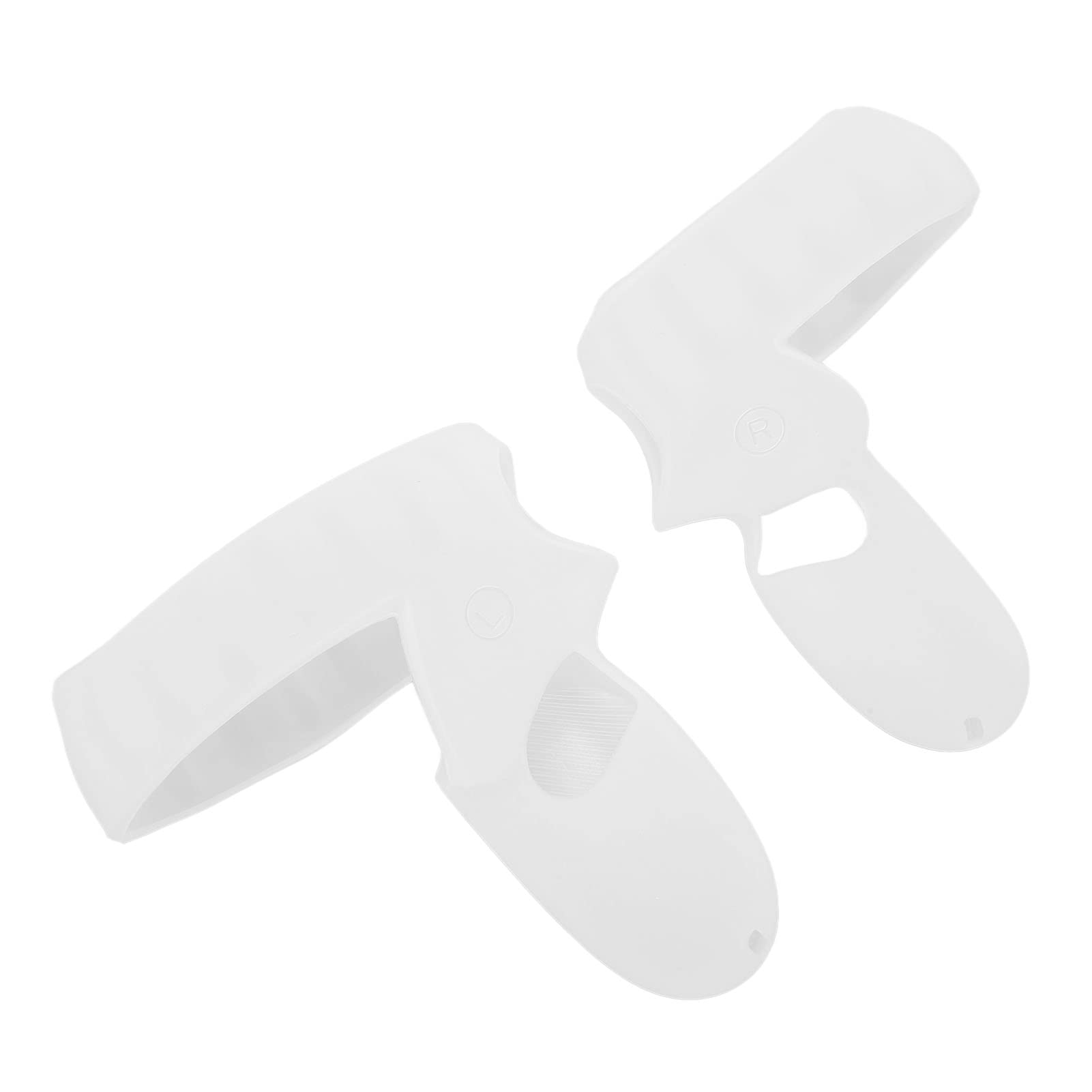 Yoidesu VR Handle Protective Cover, Silicone Transparent Scratch Proof VR Touch Controller Handle Cover, Handle Grips Protector for Oculus Quest 2(Transparent White)