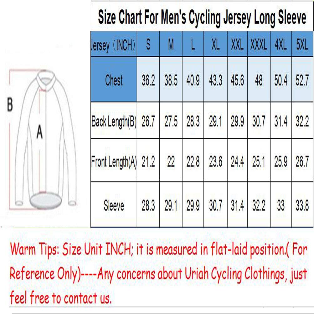 Uriah Men's Cycling Jersey Thermal Fleece Long Sleeve Reflective Copper Size XL(CN)