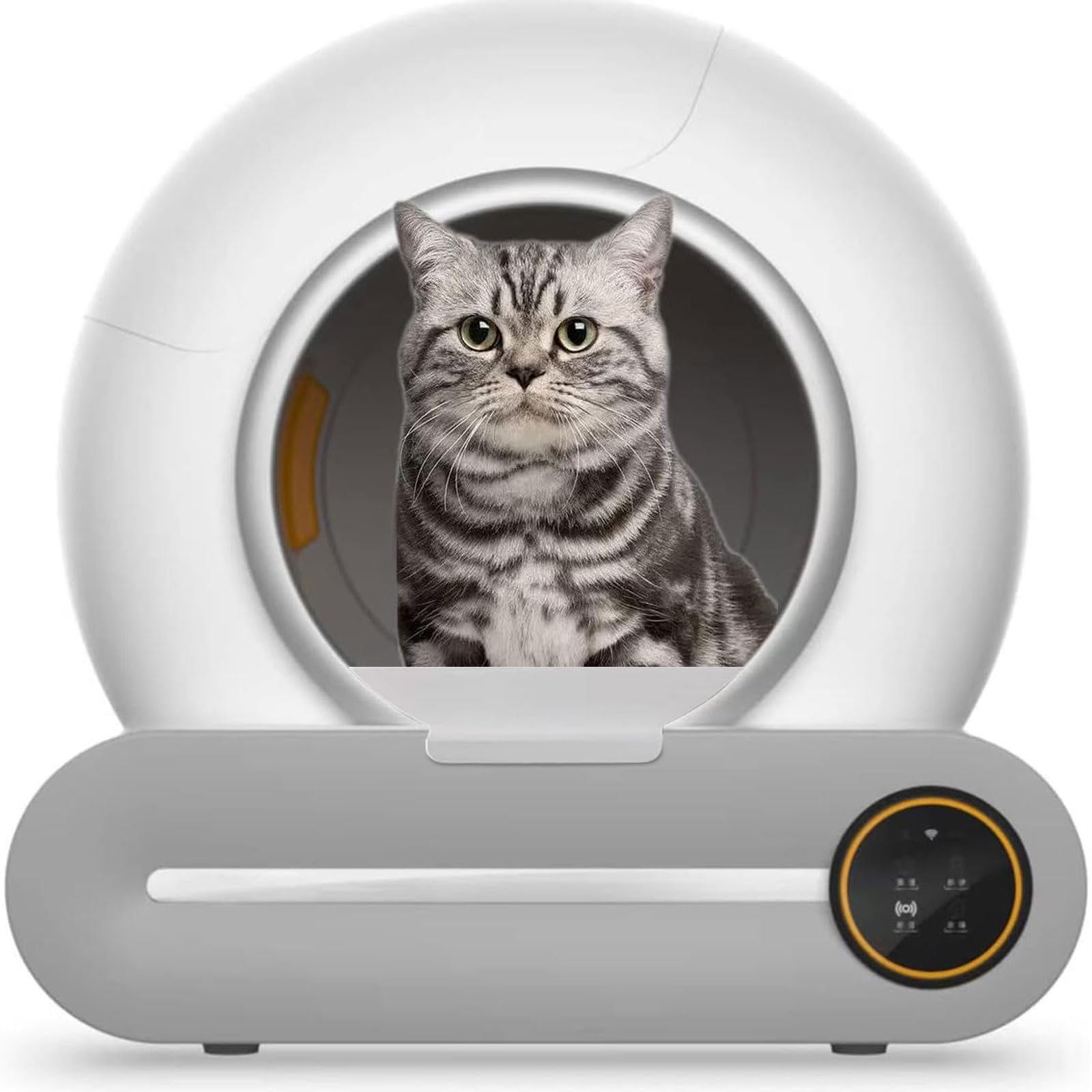 Self Cleaning Cat Litter Box: Automatic Cat Litter Cleaning Robot - Large 65L Space & Odor Removal - APP Control- for Multiple Cats White