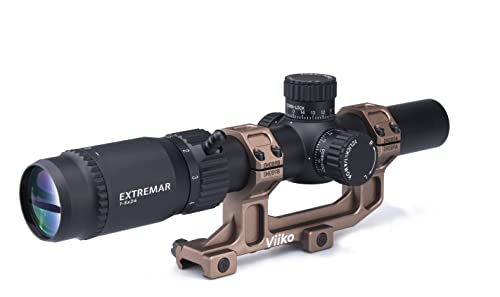 Viiko 1-5x24 Rifle Scope Long Eye Relief Scope LPVO 7.6’ Eye Relief Huge Eye Box Fits Mosin 1891/30 M39 M44(Mount Not Included)