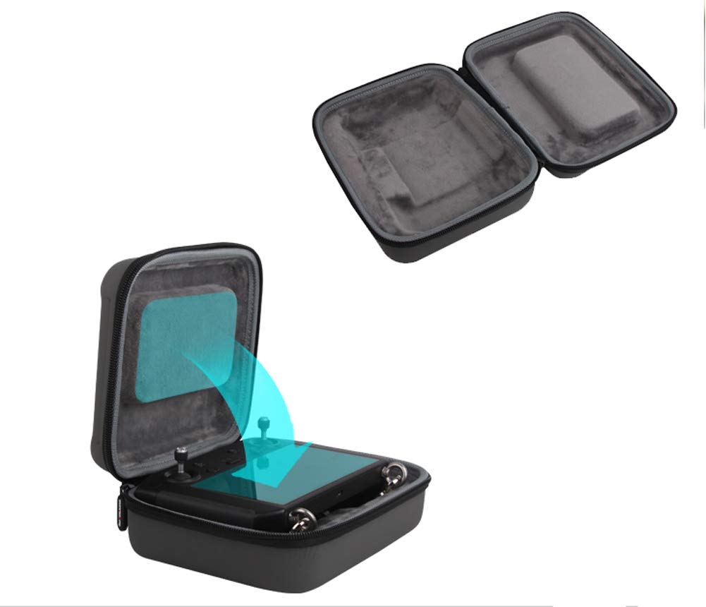 Rantow Mavic 2 Remote Controller Storage Case Hand Bag - Waterproof Hard Shell Carrying Box Compatible with DJI Mavic 2 PRO & Zoom Drone Smart Controller Accessories - w/Padded Foam Screen Protection