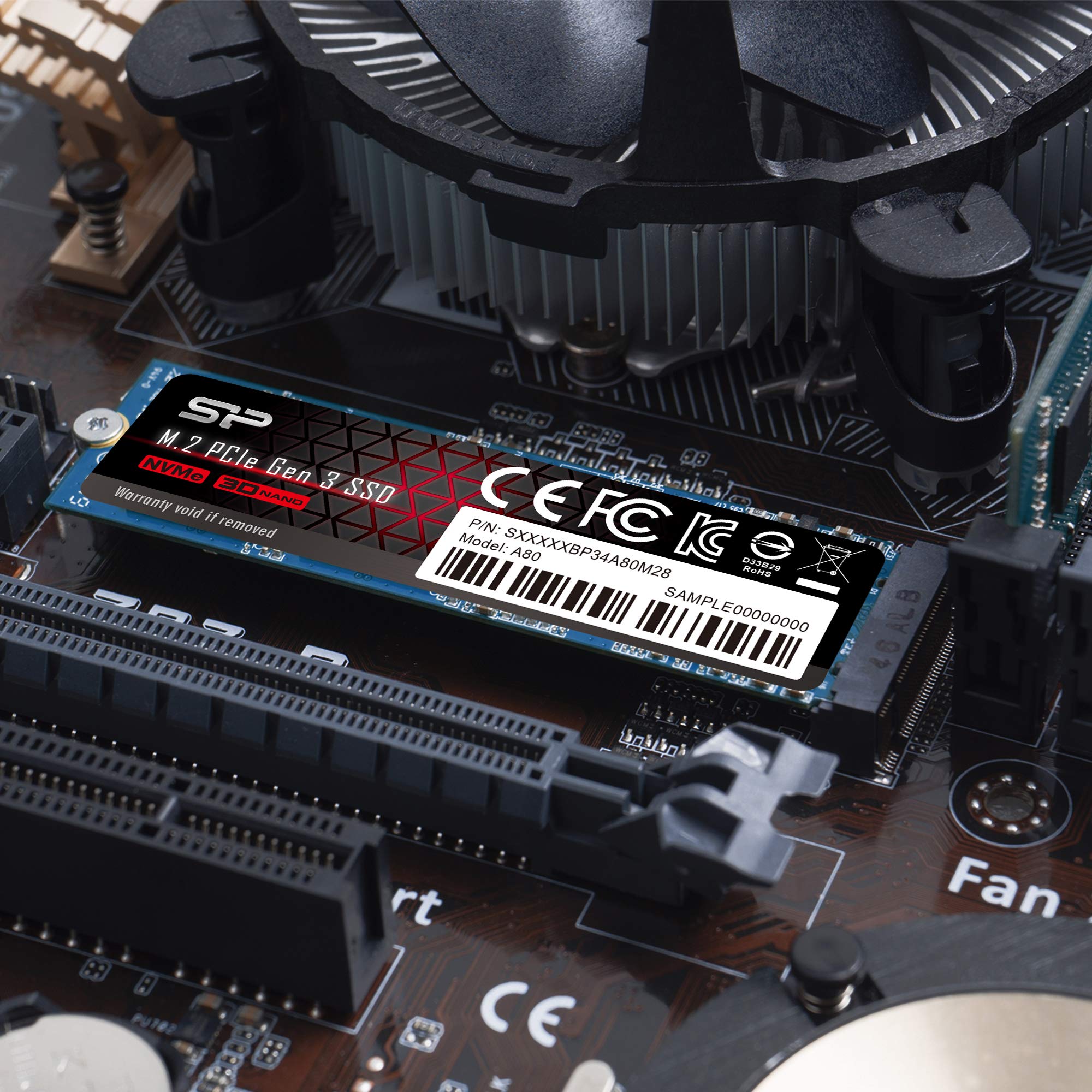 Silicon Power 256GB NVMe M.2 PCIe Gen3x4 2280 TLC SSD (SU256GBP34A80M28AB)