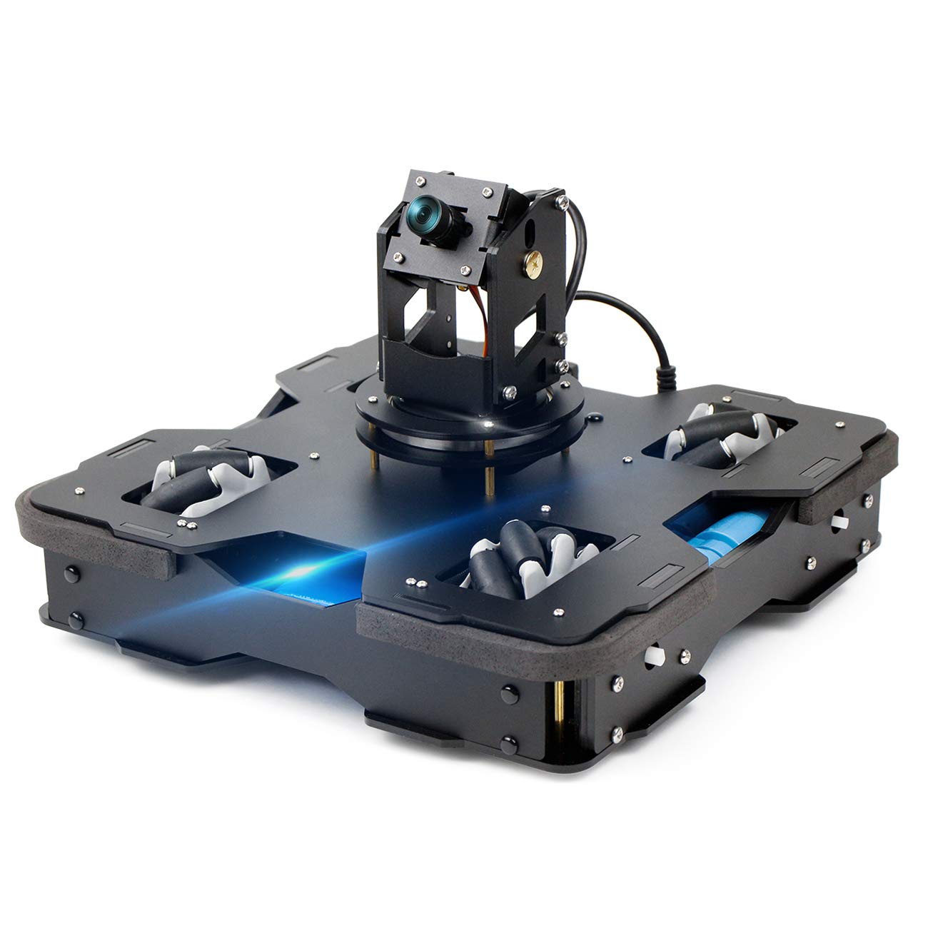 Yahboom Raspberry Pi Robot Pi 4B Kit Mecanum Wheel 3-DOF Camera Python Robotic Car for Adults AI Object Recognitn Tracking (Raspblock Without Pi)