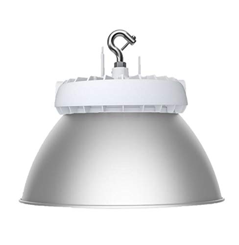 WareLight High Bay LED Light - White Finish, Silver Reflector - 100W, 4000K