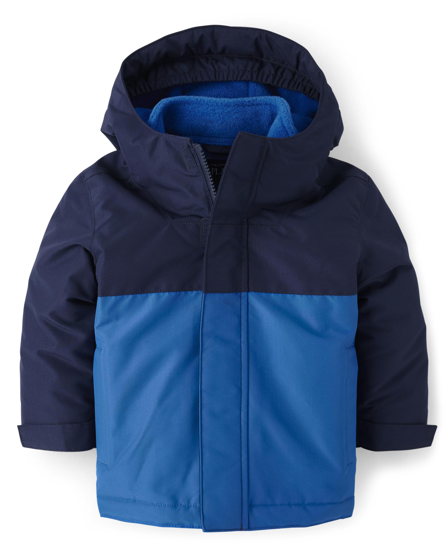 The Children's Place Baby Boys' and Toddler Heavy 3 in 1 Winter Jacket, Wind Water-resistant Shell, Fleece Inner, Construction, 3T