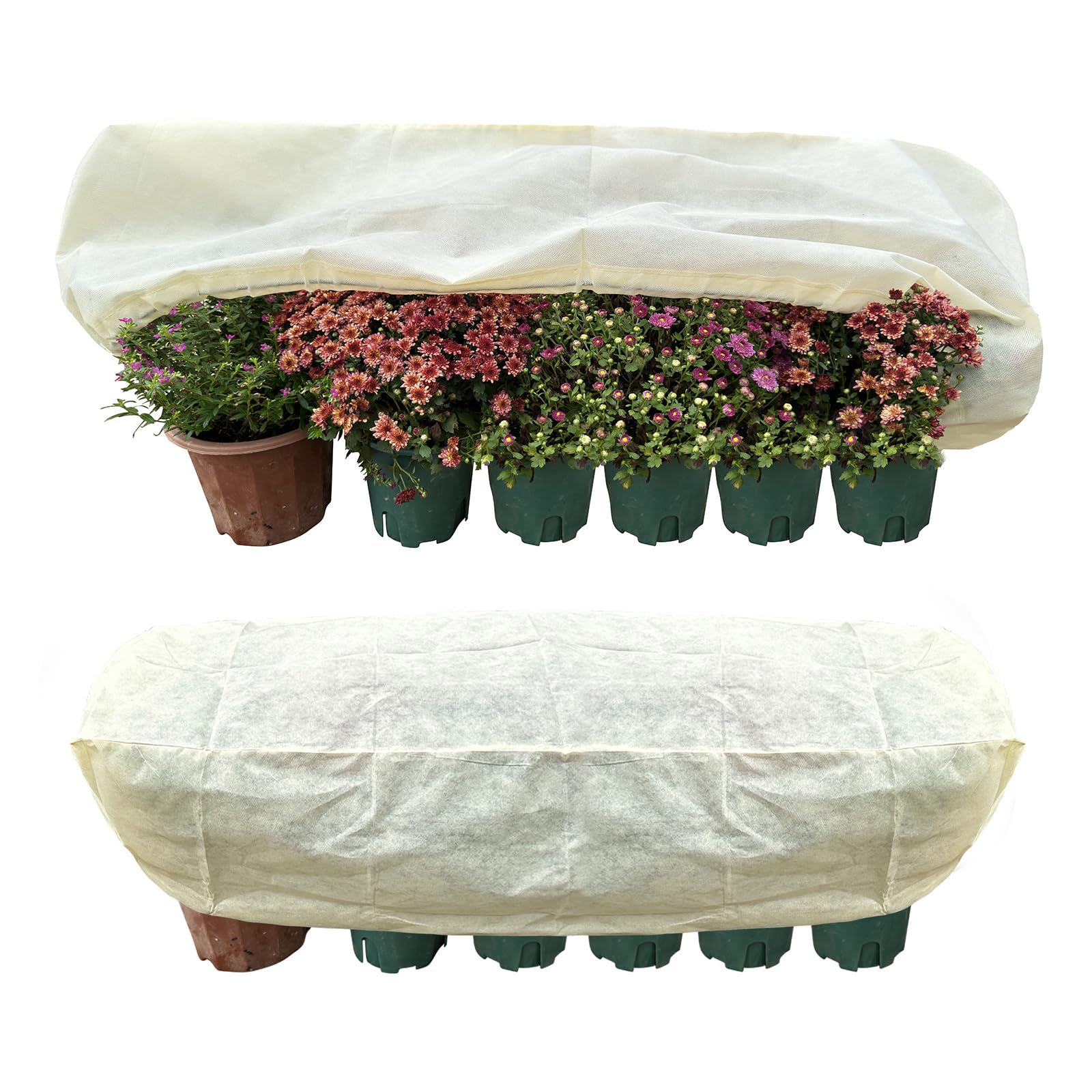 Rectangular Planter Box Frost Protection Cover to Protect Plants in Balcony, windowsill and Patio Planter Boxes from Frost, Wind, rain and Animals. Locks on Both Ends - 100 * 40 * 45 cm - 2 Pieces