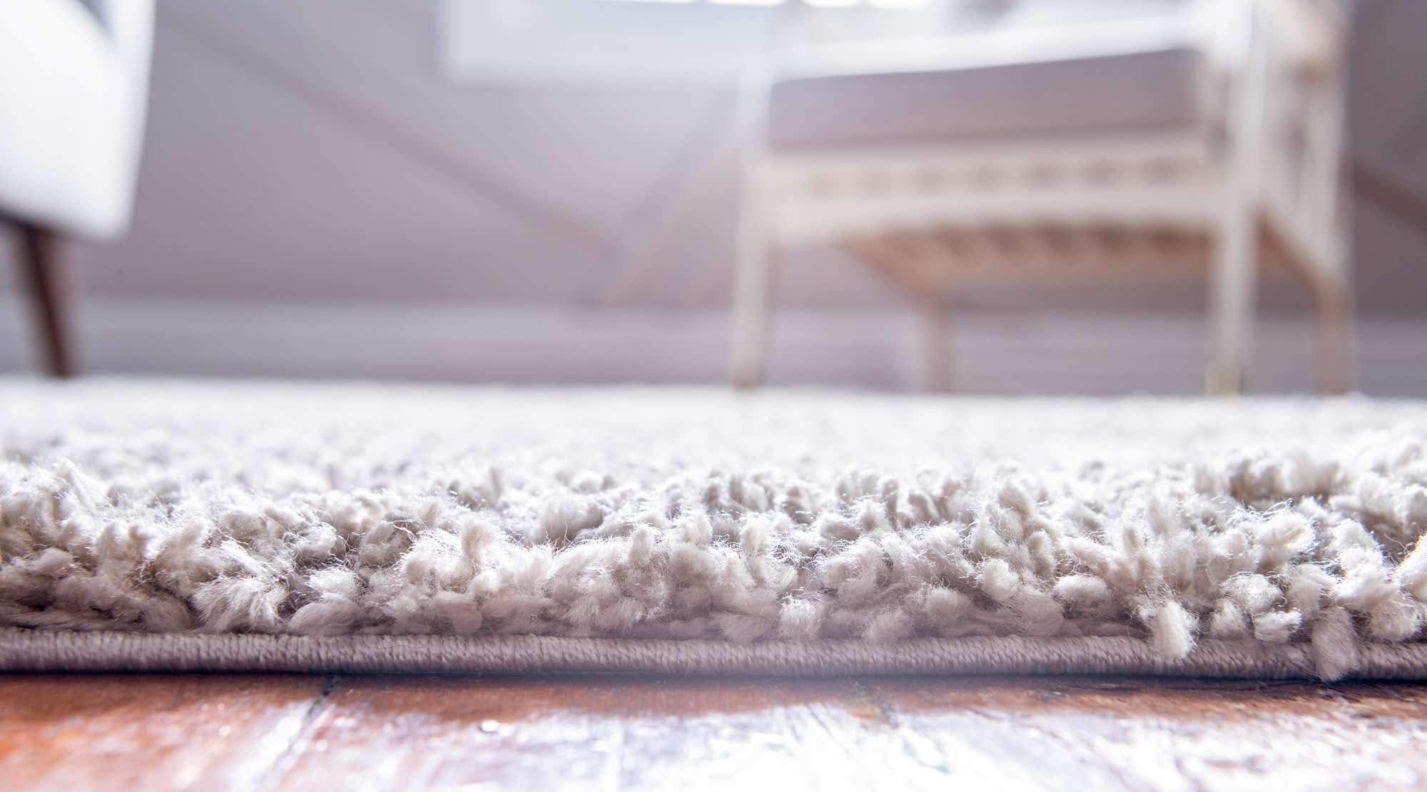 Unique Loom Davos Shag Collection Area Rug - Solid (9' x 12' Rectangle, Linen)