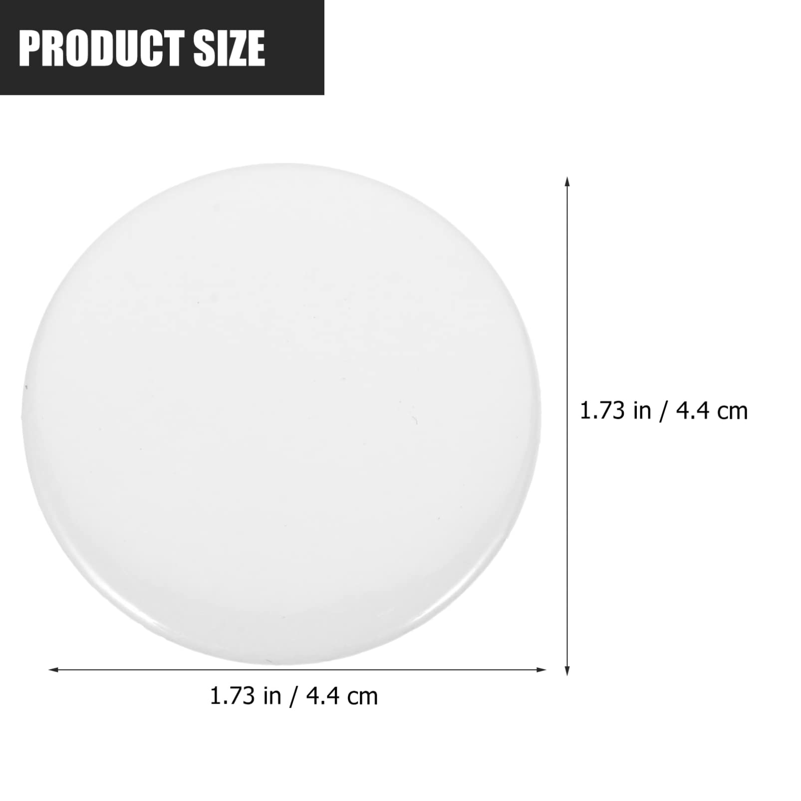 SEWACC 20 Pcs Blank Button Making Supplies Round Badge Button Parts Metal Button Pin Badges for Button Maker Machine DIY Craft Supplies White Decor