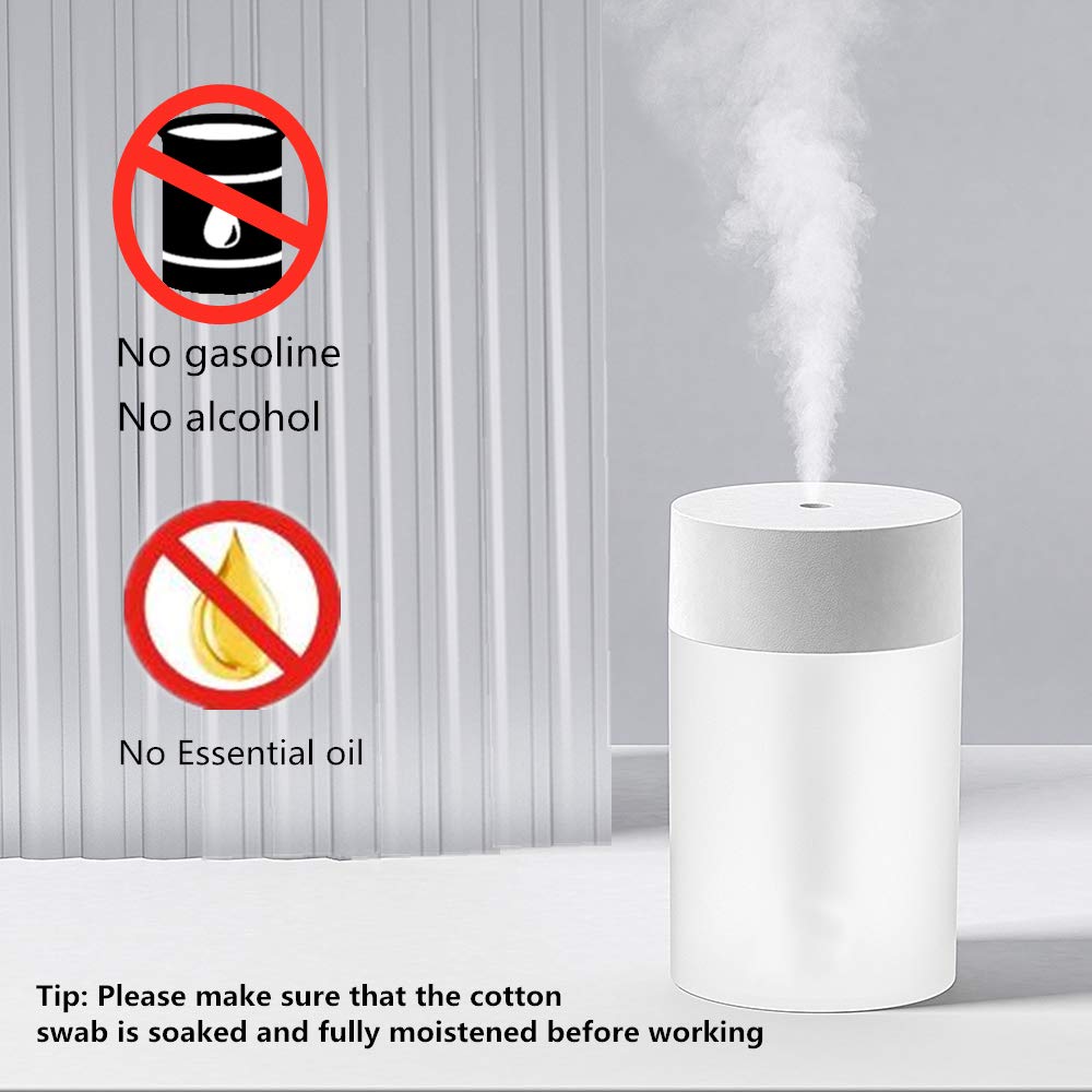 YAOMAISI Portable Mini humidifier, 260ml Small Cool Mist humidifier,2 Mist Modes, Super Quiet,White
