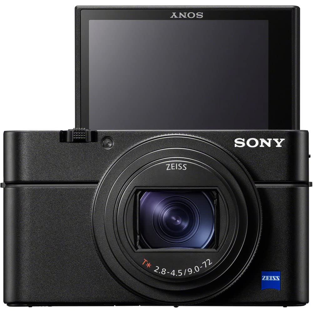 Sony Cyber-Shot DSC-RX100 VII Digital Camera (DSC-RX100M7) + 2 x 64GB Memory Card + Case + 3 x NP-BX1 Battery + Card Reader + LED Light + Corel Photo Software + HDMI Cable + Charger + More (Renewed)
