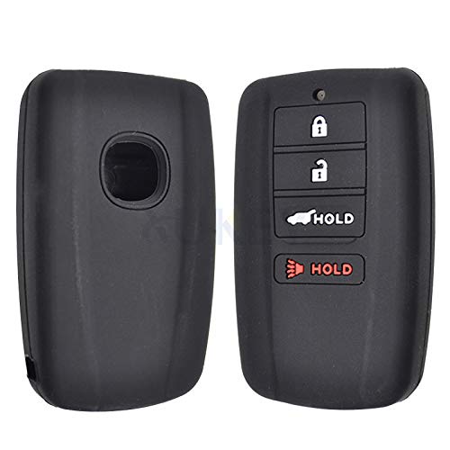 Silicone Remote Key Case Fob Shell Cover Skin Holder 4 Button Fits For Acura MDX RDX RLX ILX TLX 2016-2019
