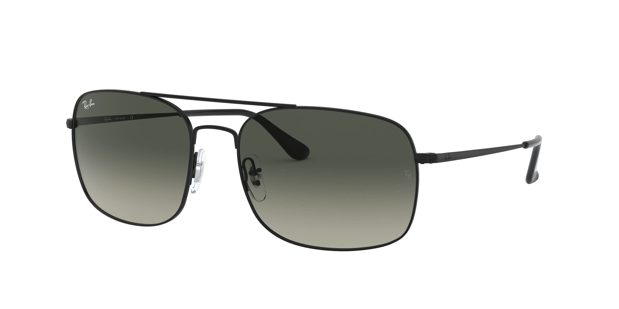 Ray-Ban RB3611 Square Sunglasses, Silver/Blue, 60 mm