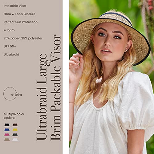 San Diego Hat Company's Signature Women's Ultrabraid Large Brim Visor