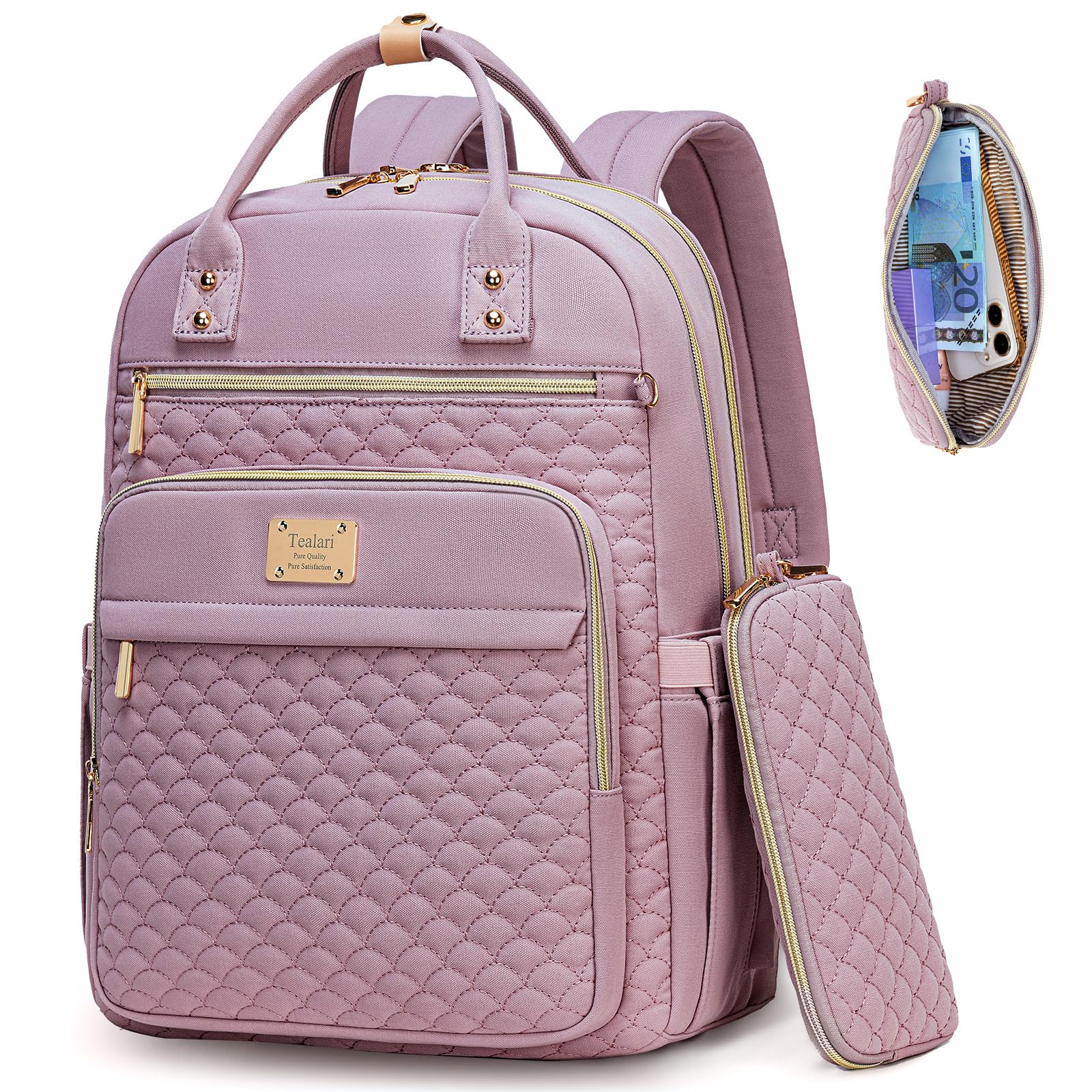 Tealari Laptop Backpack For Women,15.6 Inch Laptop Backpack For Work Business,Travel Backpack,College Teacher Backpack Wallet