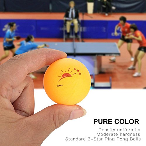 VBESTLIFE Ping Pong Balls with Box, 60 Pcs 3-Star Table Tennis Ball Ping Pong Balls for Competition Training Entertainment(Orange)