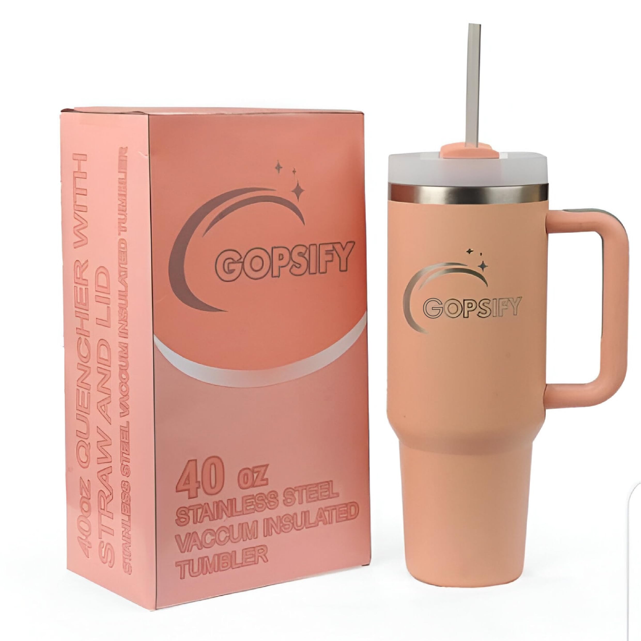 Quencher H2.0 flowstate 40ozTumbler with handle,Lid and Straw for Water, Iced Tea or Coffee, Smoothie and More