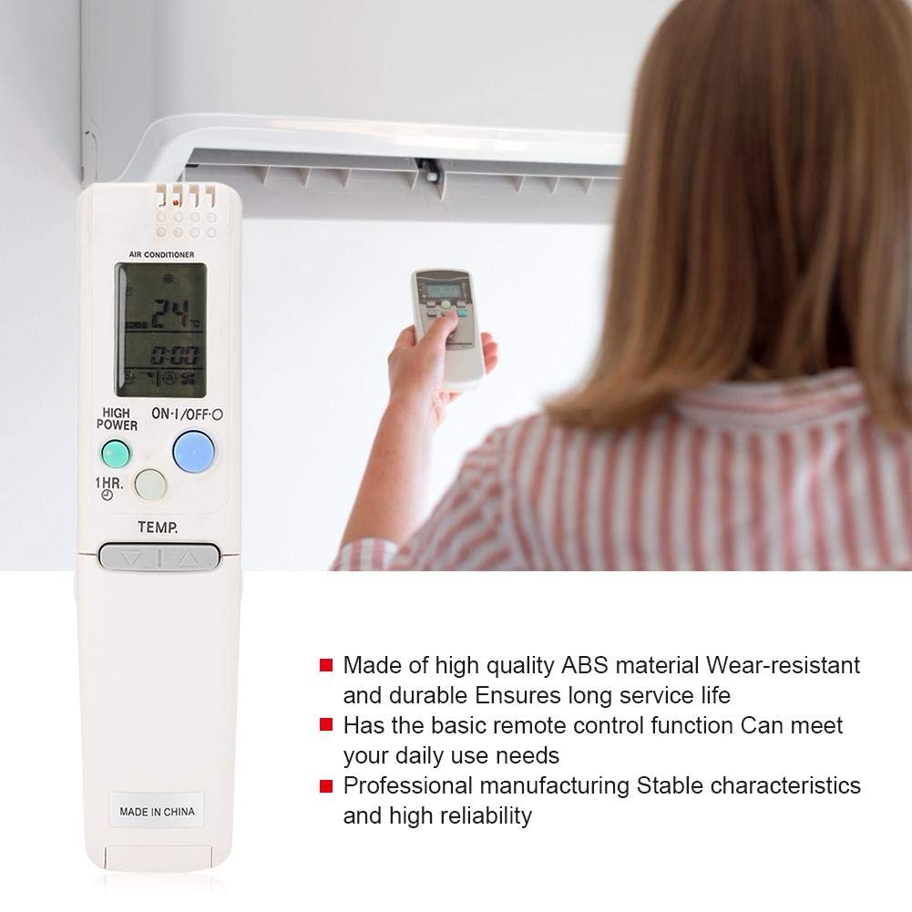 Universal White Air Conditioner Remote Control,ABS Durable Air Conditioner Controller,Replacement Remote Control Accessory,for RCS-4MVPS4EX (Without Battery)