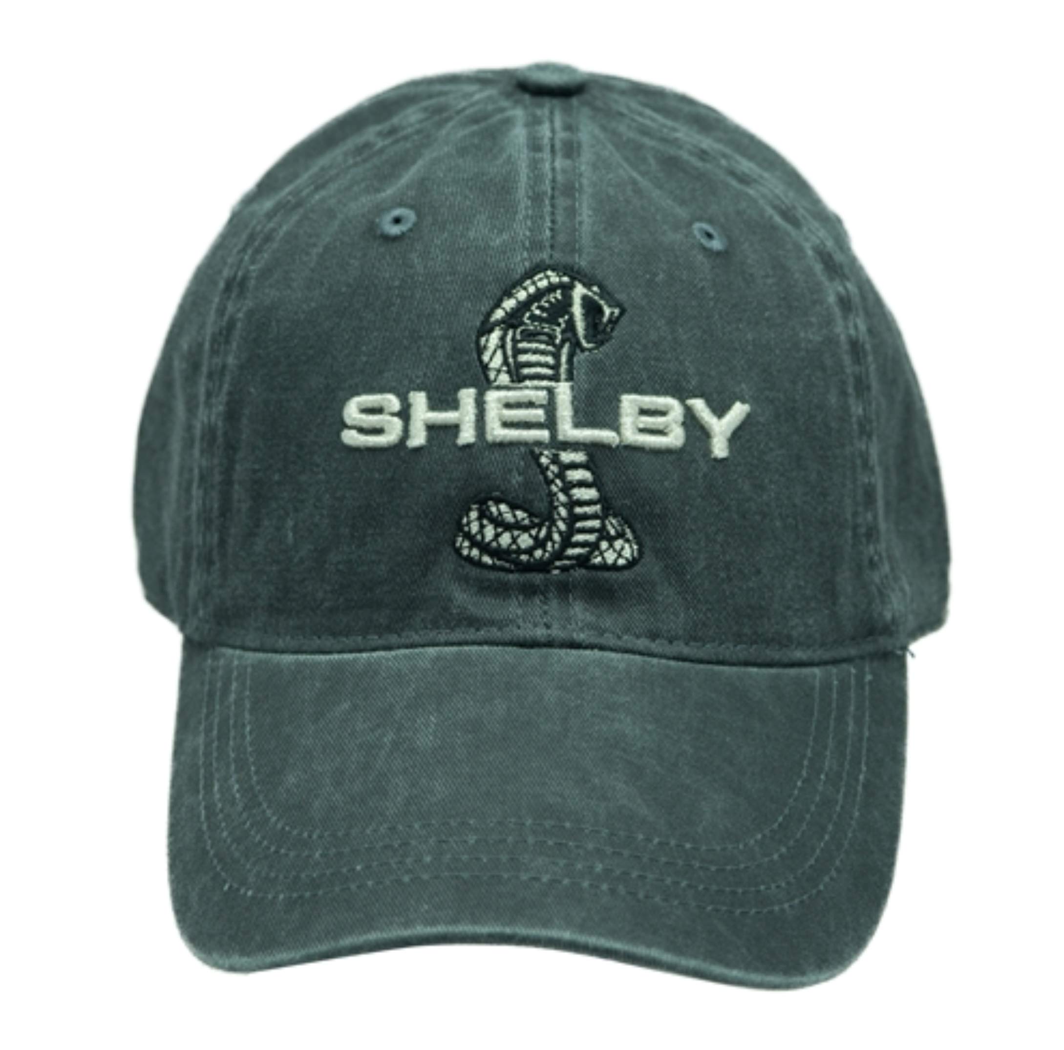 Shelby Snake on Grey Cap Hat | Officially Licensed Shelby® Product | Adjustable, One-Size Fits All