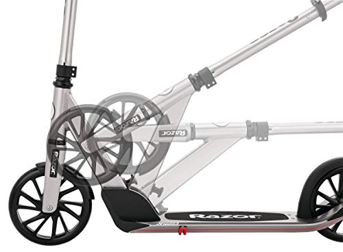 Razor A5 Prime Kick Scooter for Kids Ages 8+ - Extra-Large Deck, 8" Urethane Wheels, Anodized Aluminum Frame, Anti-Rattle Technology, For Riders Up to 220 lbs