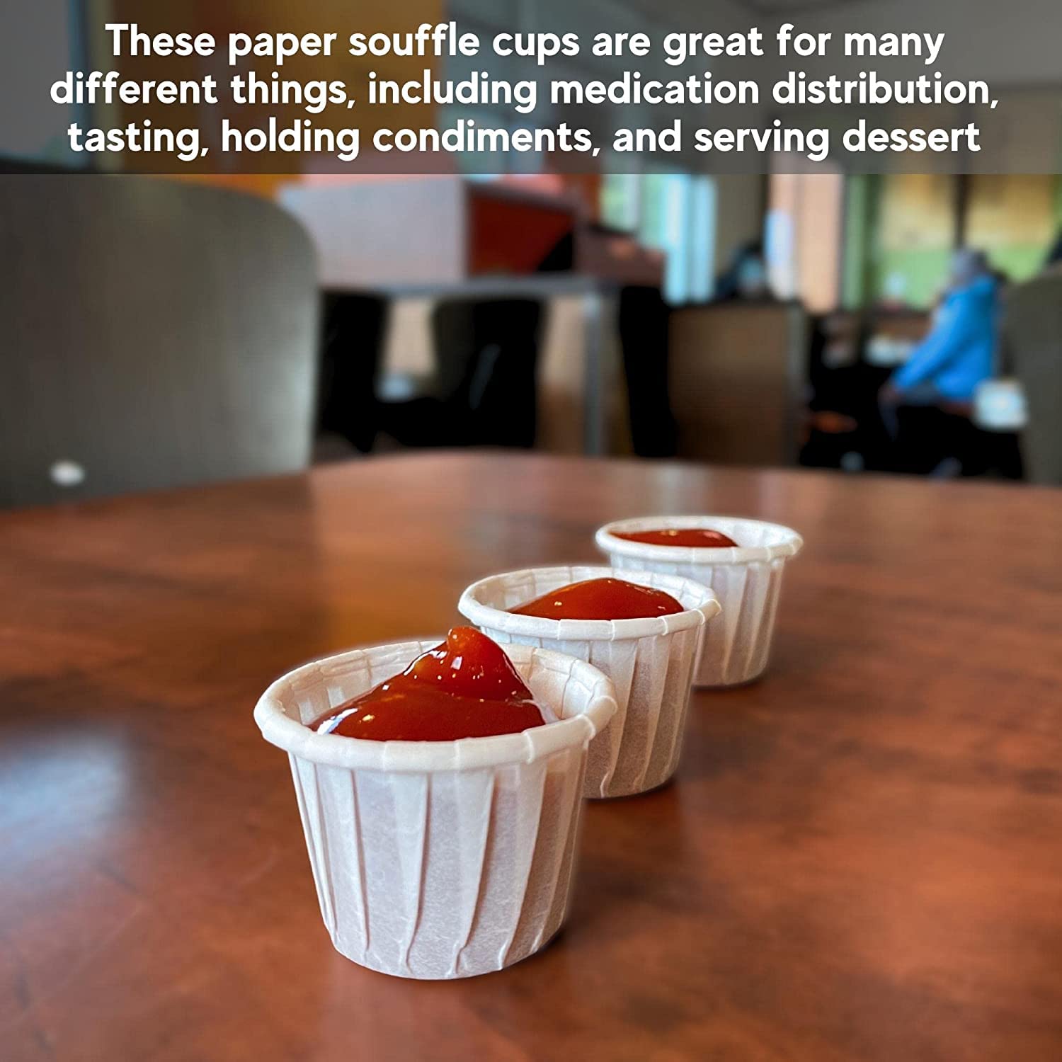 Vakly Disposable Paper Souffle Medicine Cups 3/4 oz [Pack of 500] – (0.75 Ounce) Small Cups for Medication Distribution, Pills, Tasting, Condiments, Food and Dessert Serving