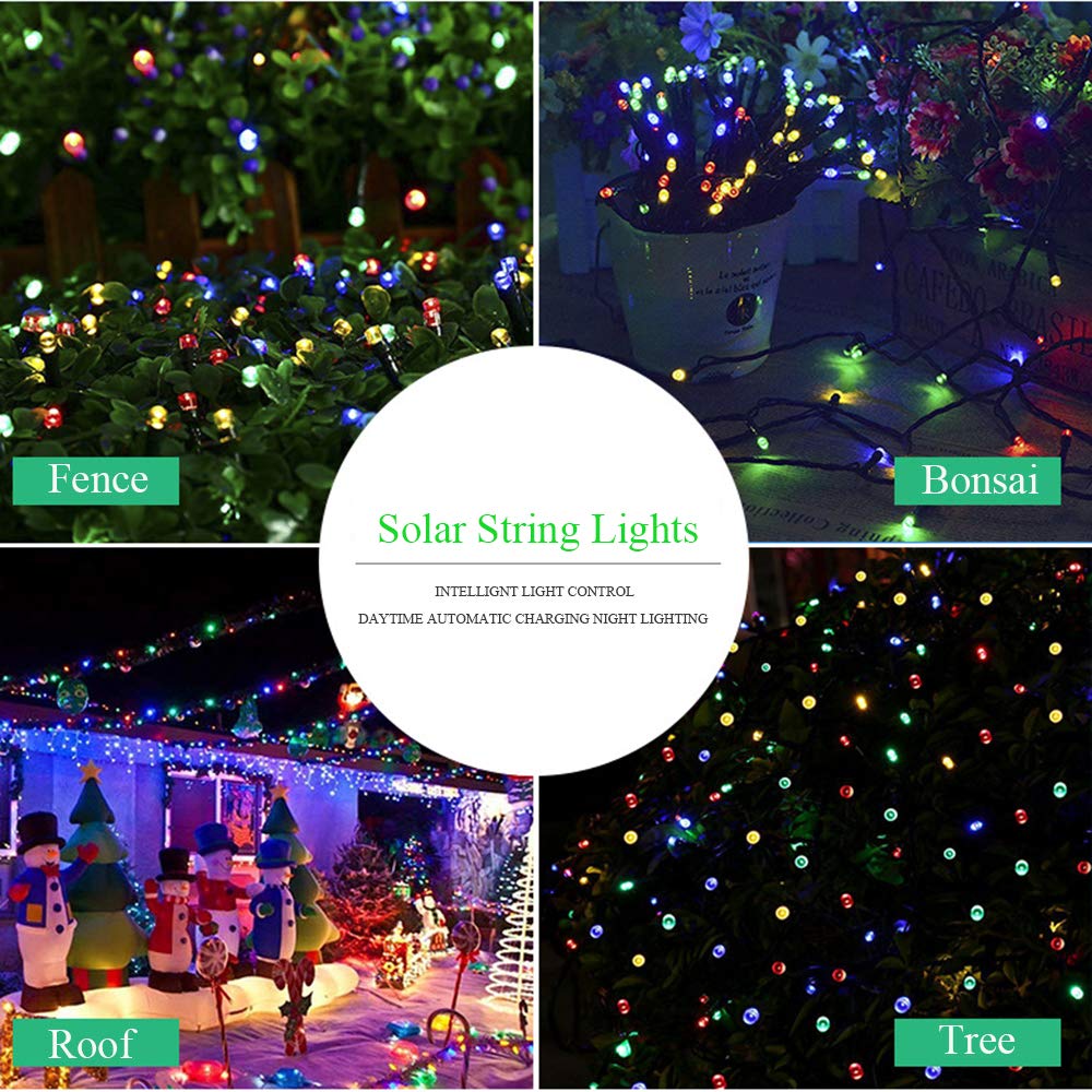 Solar String Lights Christmas Lights 72ft 22m 200 LED Solar Powered Starry Lighting Waterproof Outdoor String Lights for Indoor Gardens Xmas Tree Homes Wedding Party Decor