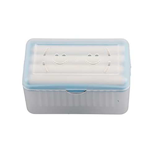 WBTY Multifunctional Box, Foaming Dispenser with Roller and Drain Holes, Bar Holder for Home Bathroom Kitchen Countertop Keep Dry & Easy to (Blue)