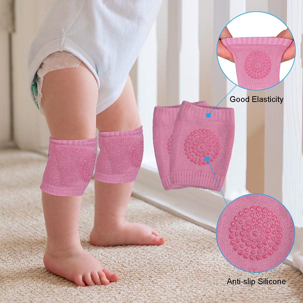 TORASO Baby Helmet & Baby Knee Pads for Crawling,Infant Helmet & Walking Baby Helmet,for Age 6-36 Months,Pink Candy(B)