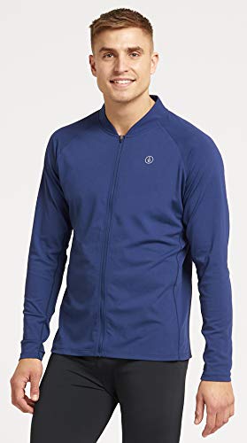 Solbari UPF 50+ Men's Sun Protection Full Zip Swim Top Swimwear & Resort Collection - Large - Navy - UV Protection, Sun Protective