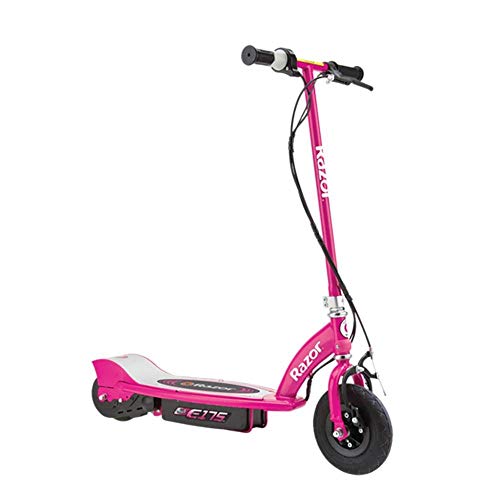 Razor E175 Kids Ride On 24V Motorized Powered Electric Scooter Toy, Speeds up to 10 MPH and includes a Youth Safety Helmet, Pink