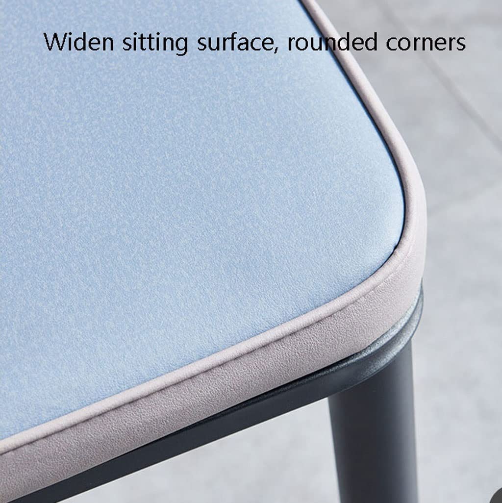 SHAWLA Chairs Modern Dining Chair PU Leather High Back Padded Soft Seat Lounge Chair Carbon Steel Feet,Foot Pad Dining Chairs (Color:Black)