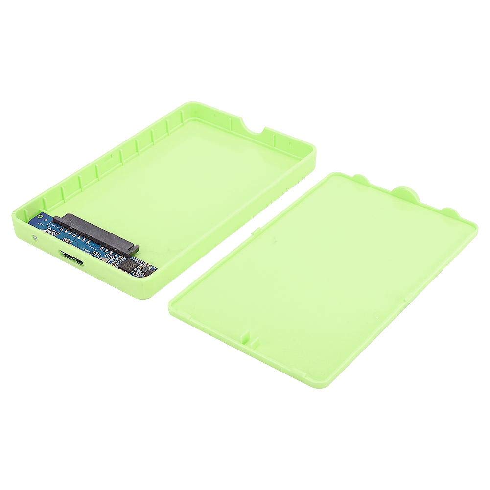 Sugoyi High-Speed USB 3.0 Interface Hard Drive External Case, HDD Box, ABS Material 5GB/ps Ultra-Thin for WINDOWS7/XP/Vista 2.5-Inch Hard Drives(Green)