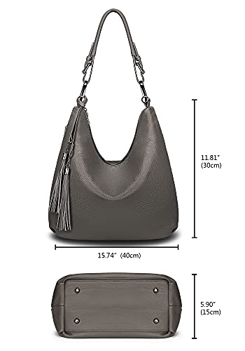 YALUXE Leather Shouldr Bag for Women Hobo Purses and Handbags Top Handle Tote Vintage Style