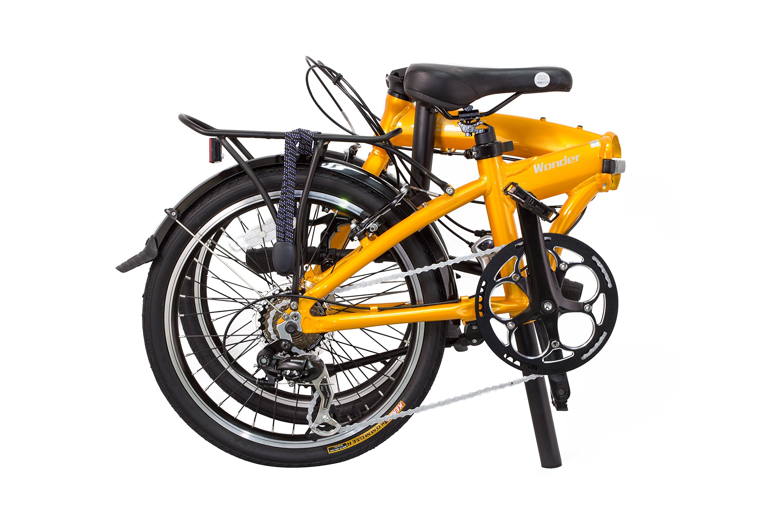 SOLOROCK 20" 8 Speed Aluminum Folding Bike - Wonder V Brakes (Metallic Blue)
