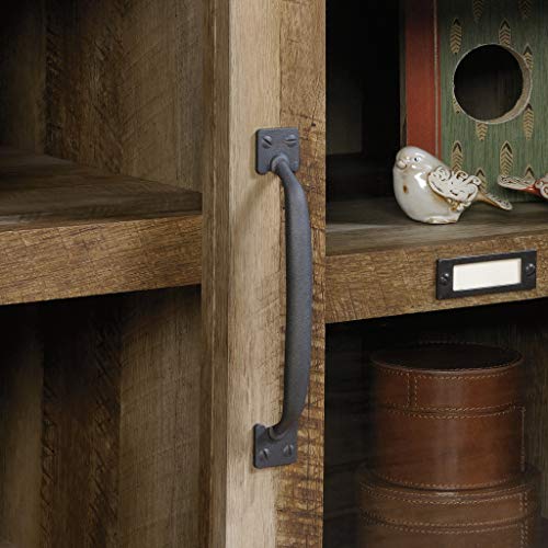 Sauder Dakota Pass Entertainment/Fireplace Credenza, For TV's up to 60", Craftsman Oak finish